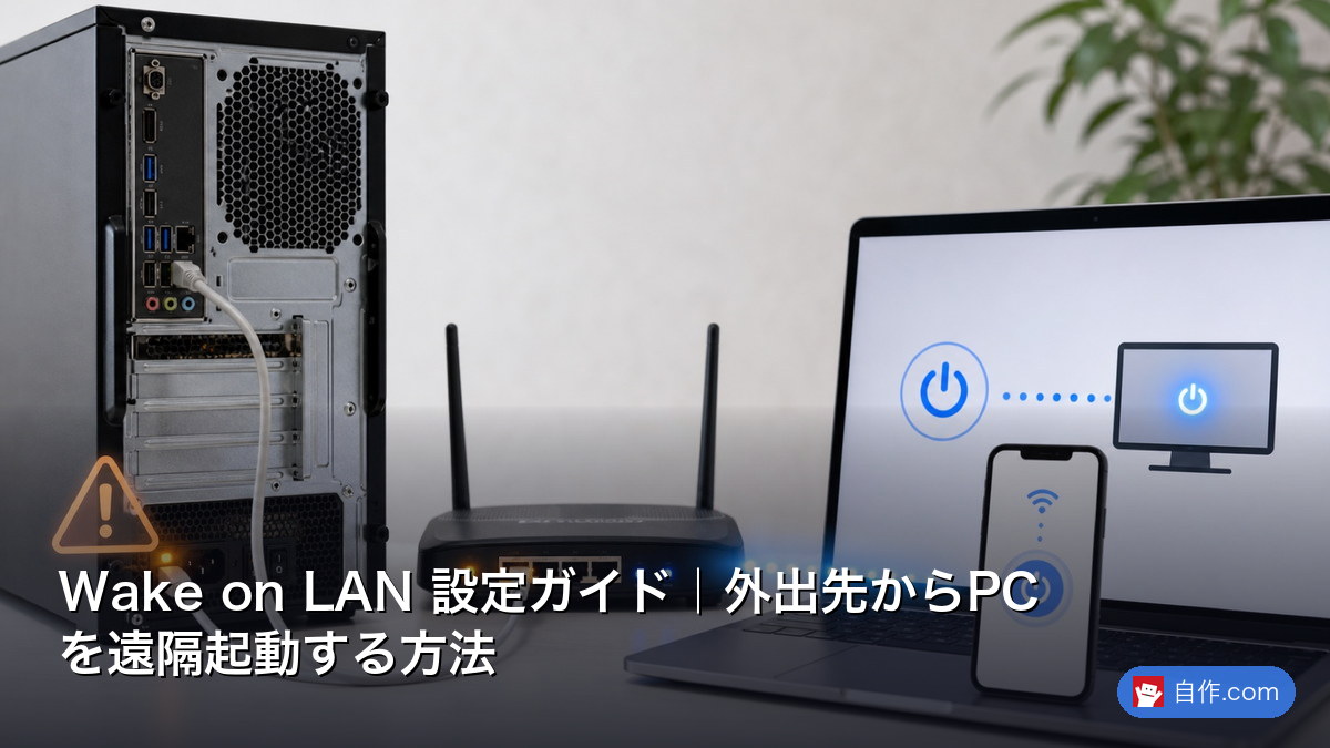 Wake on LAN 設定ガイド｜外出先からPCを遠隔起動する方法 | 自作PC関連記事 - 自作.com
